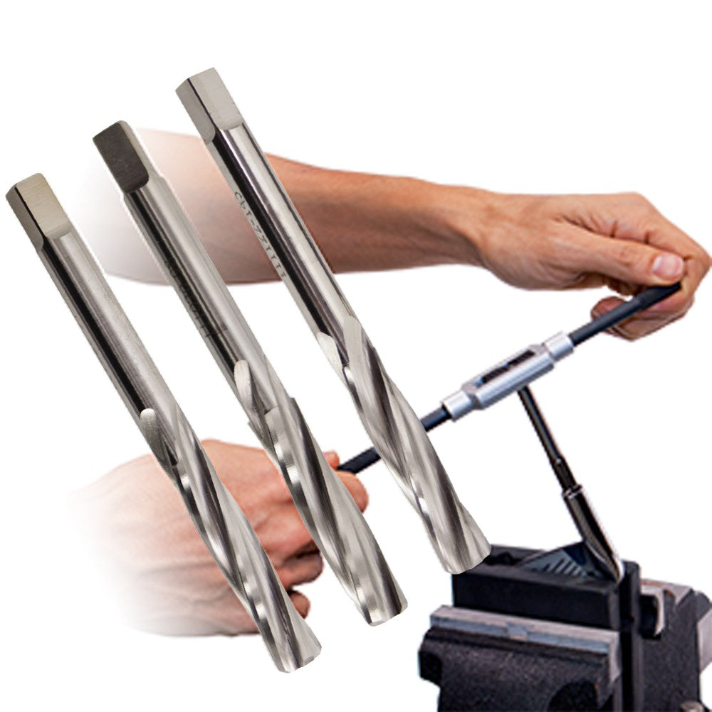 MANUAL SPIRAL FLUTED HAND REAMER SET FOR .335, .350 AND .370 HOSELS ...