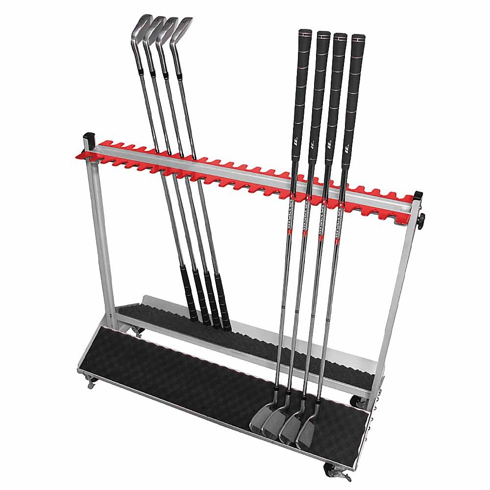 Industrial Twin Racks on Wheels for 44 Clubs – Golf Shafts America